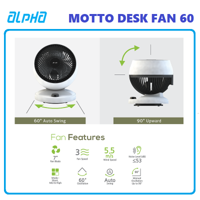 ALPHA MOTTO DESK FAN 60